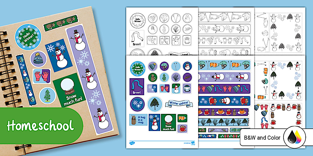 Winter Scrapbook Cutouts (teacher made) - Twinkl