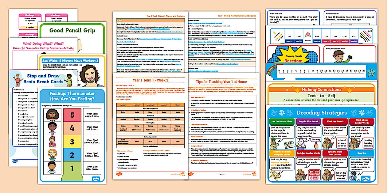 Year 1 Term 1 Week 3 Remote Home Learning Pack