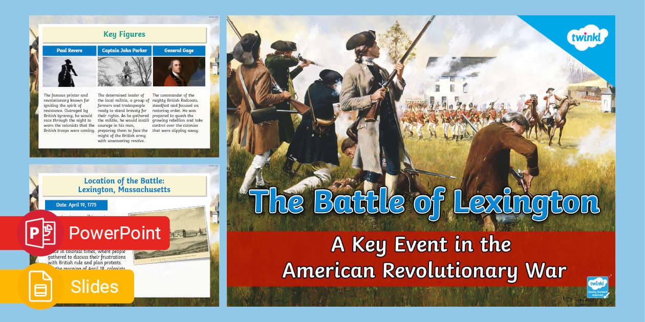 Battle of Lexington PowerPoint & Google Slides for 3rd-5th