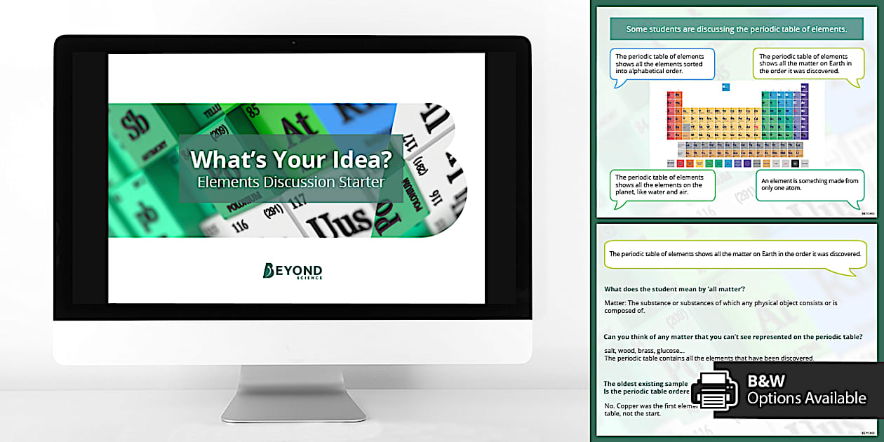 Elements KS3 Discussion | Chemistry | Beyond - Twinkl