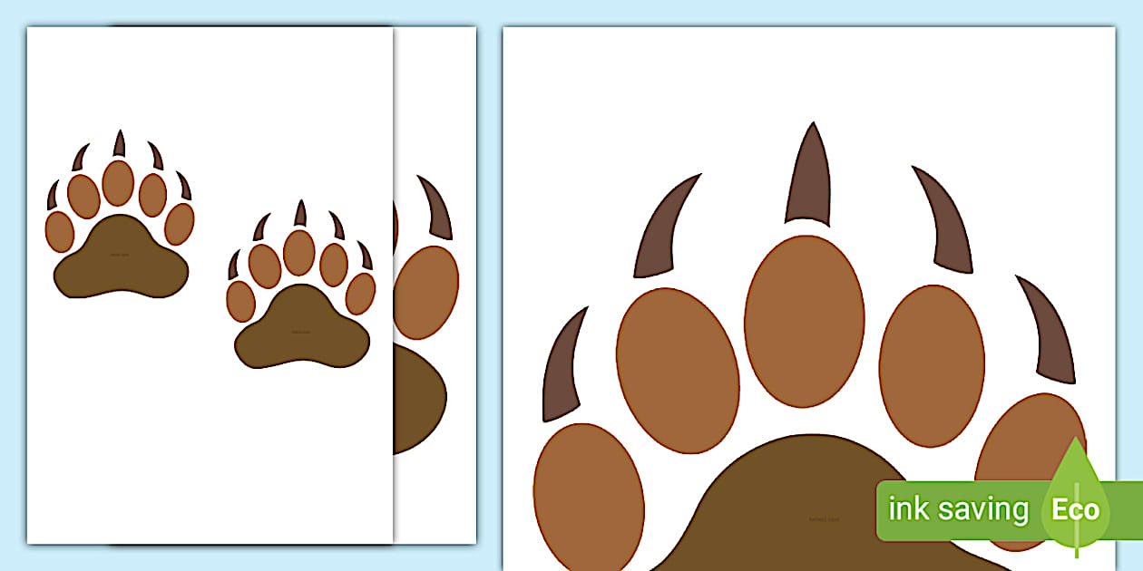 Bear Feet Cut-Outs - Twinkl - KS1 (teacher made) - Twinkl