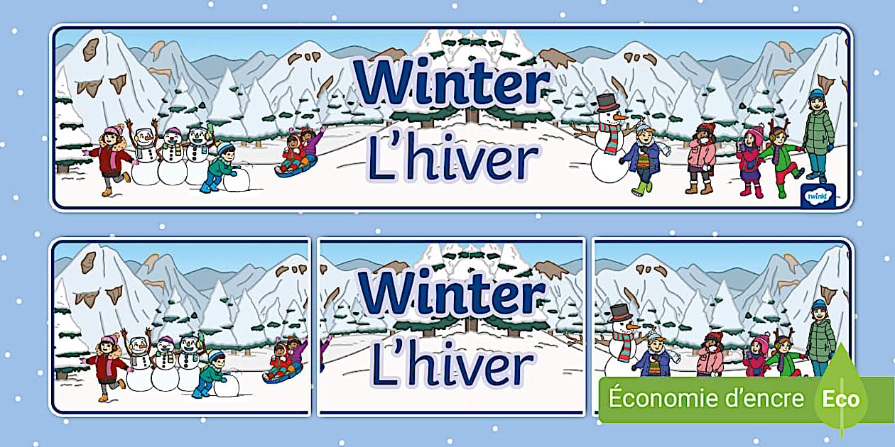 Winter Display Banner English/French - Winter Display Banner