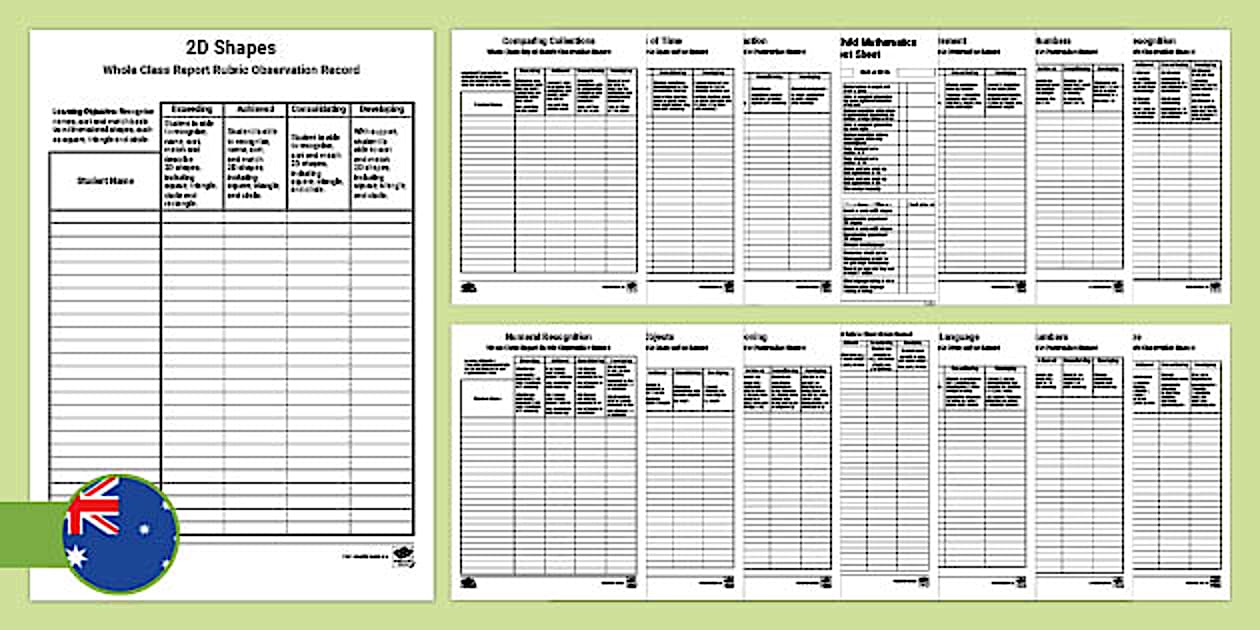 EYLF Maths Skills Progression Tracker and Assessment Pack