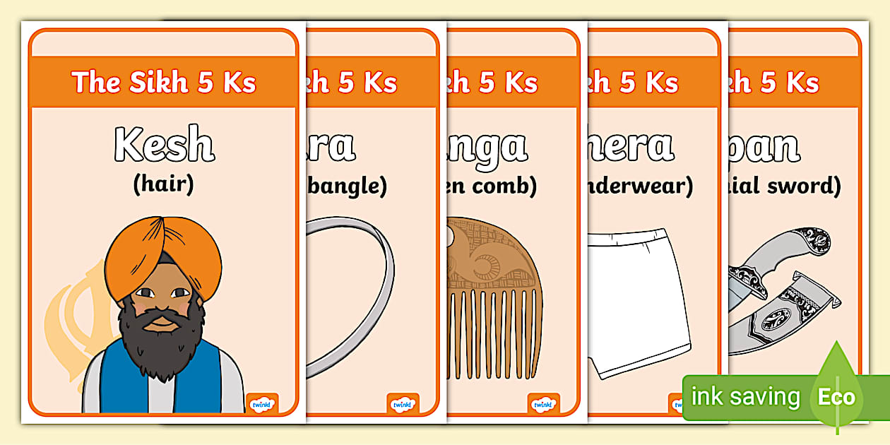 The 5 Ks (Sikhi) Posters (teacher made) - Twinkl