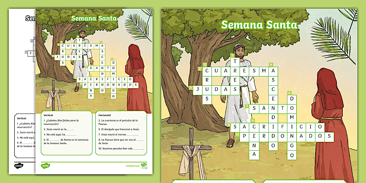 Crucigrama de Semana Santa | Recursos Educativos Twinkl