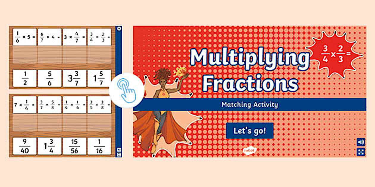 👉 Multiplying Fractions Maths Matching Game - KS2 Revision