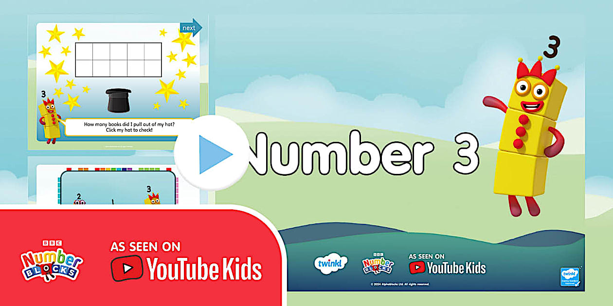 Numberblocks 3: Everybody Look at Three PowerPoint | Twinkl