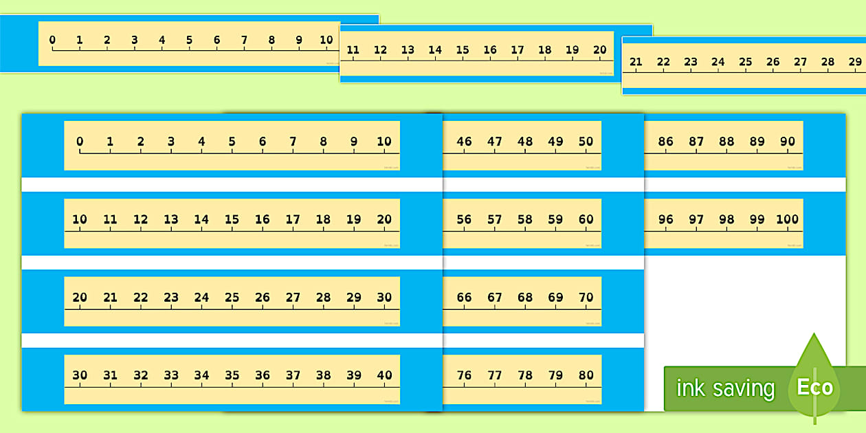 Dyslexia-Friendly Number Lines - (teacher made) - Twinkl