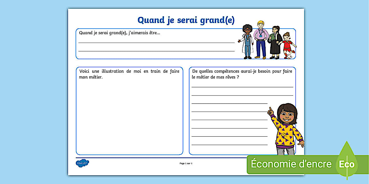 Mes objectifs et mes rêves - fiche d'activités - Twinkl