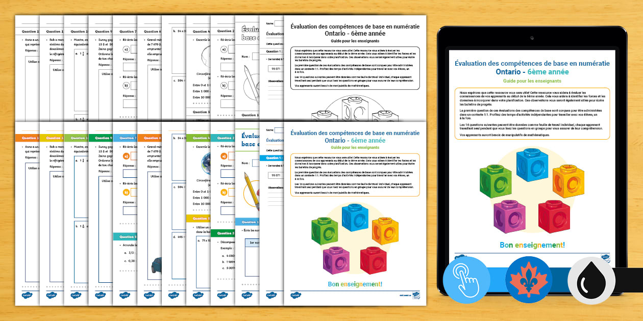 Ontario Foundation Skills Assessment Numeracy Grade 6 French