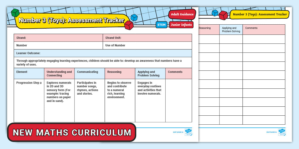 Number 3 (Toys): Assessment Tracker (teacher made) - Twinkl