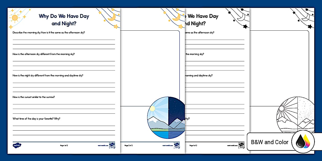 First Grade Objects in the Sky Day and Night Assessment