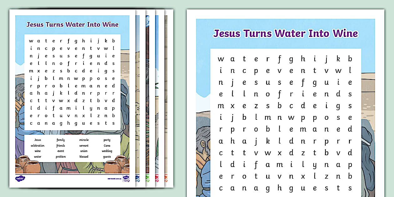 Miracles of Jesus Word Search Activity Pack - Twinkl