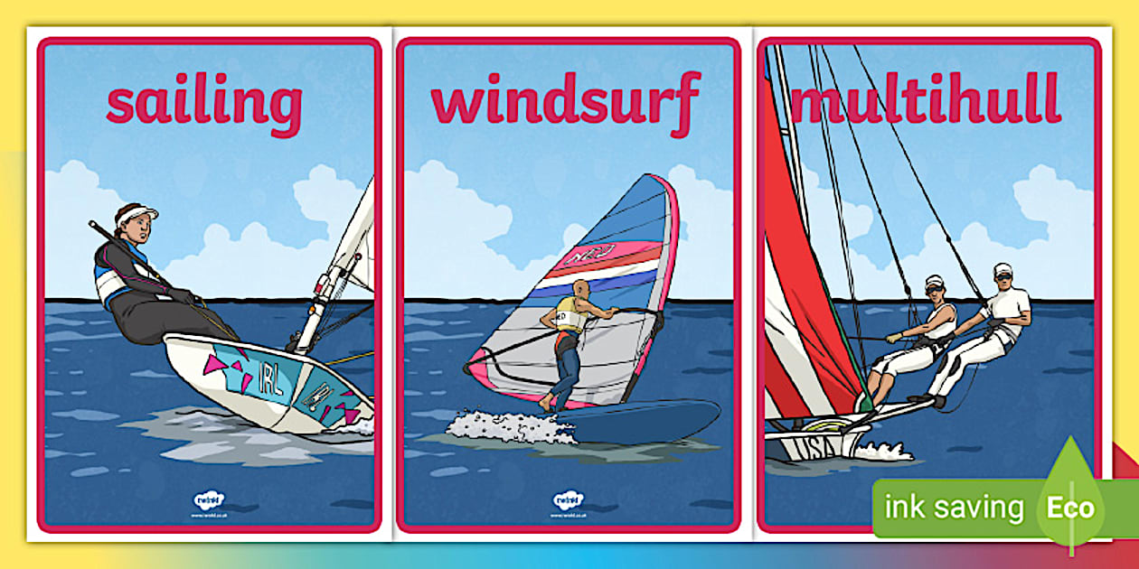 Rio 2016 Olympics Sailing Display Poster - Twinkl