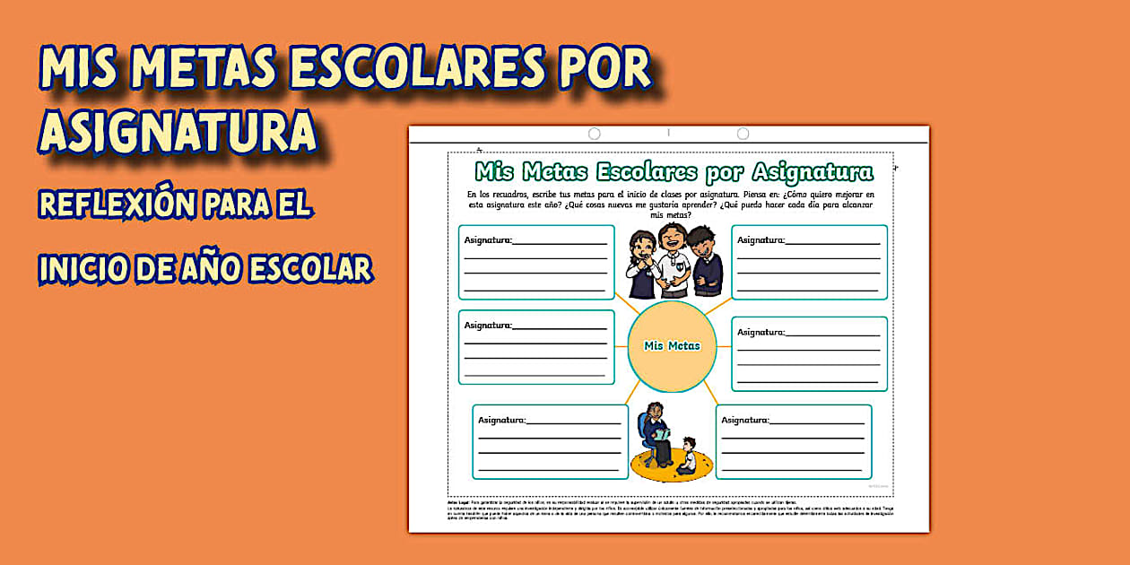 Mapa Conceptual: Mis Metas Escolares por Asignatura