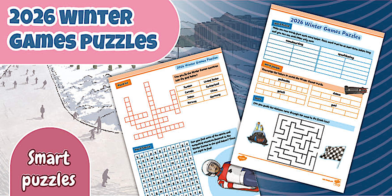 2026 Winter Games Puzzles - Twinkl - KS2