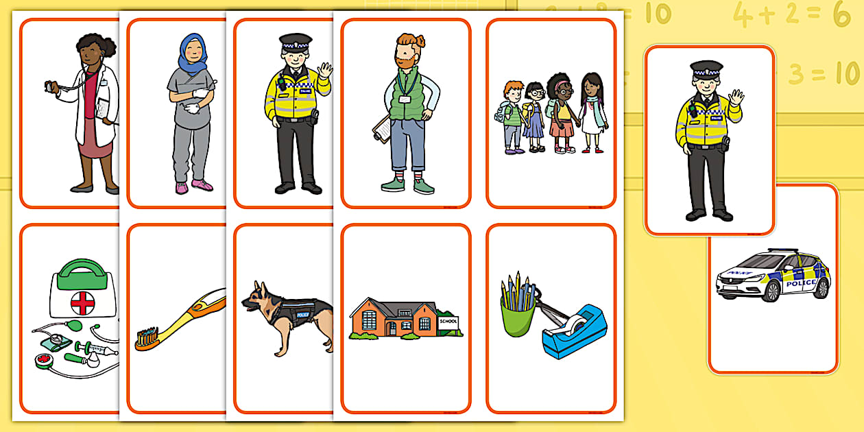 People Who Help Us Picture Matching Cards - Twinkl