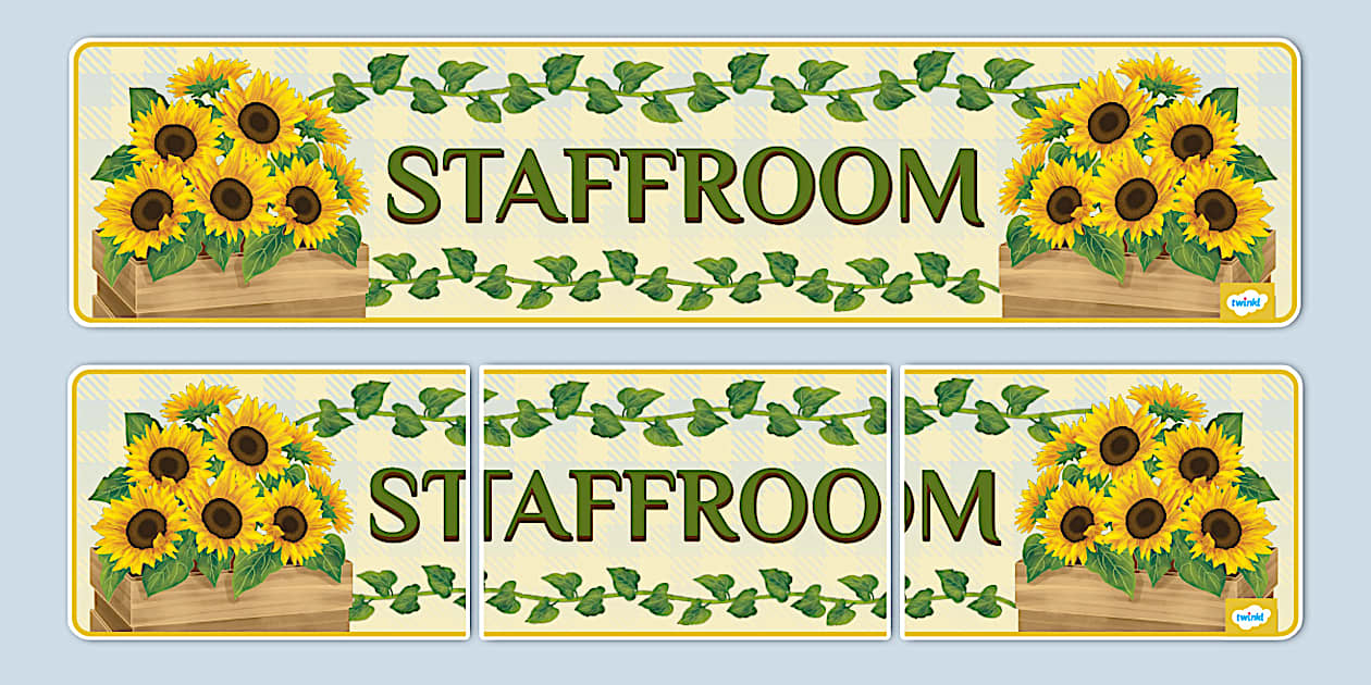 Sunflower-Themed Staffroom Display Banner (teacher made)