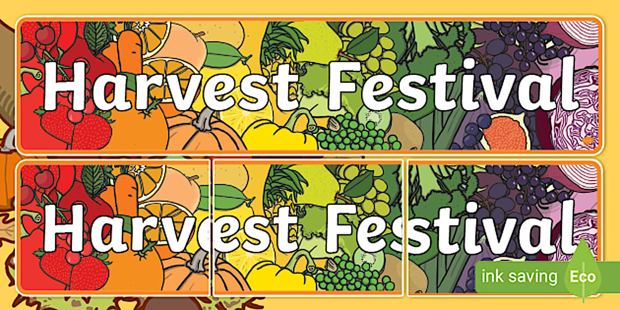 Harvest Festival Display Banner (teacher made) - Twinkl