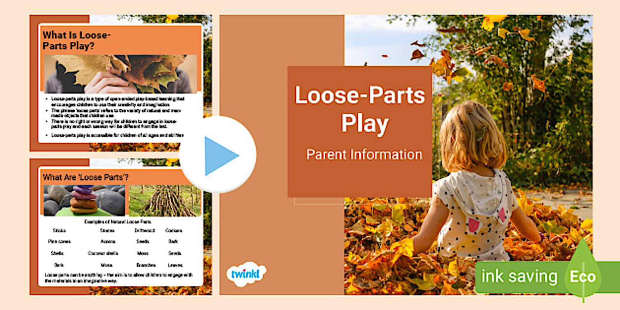 Loose Parts Play Examples - CfE Information PowerPoint