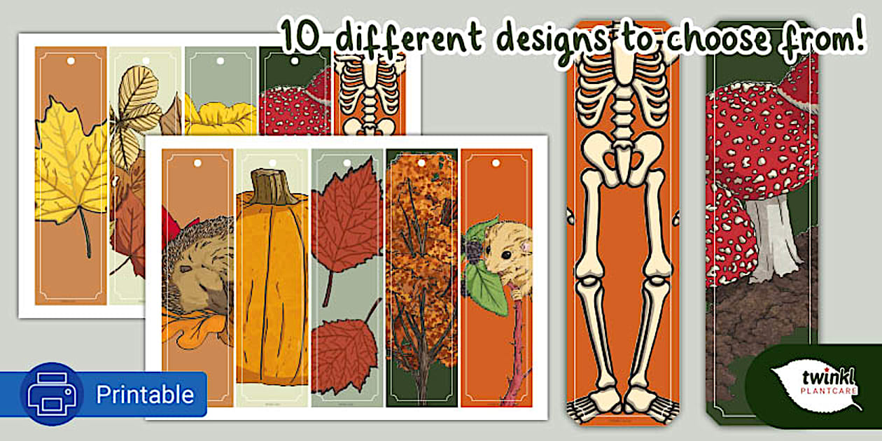 Printable Autumn Bookmarks (Teacher-Made) - Twinkl