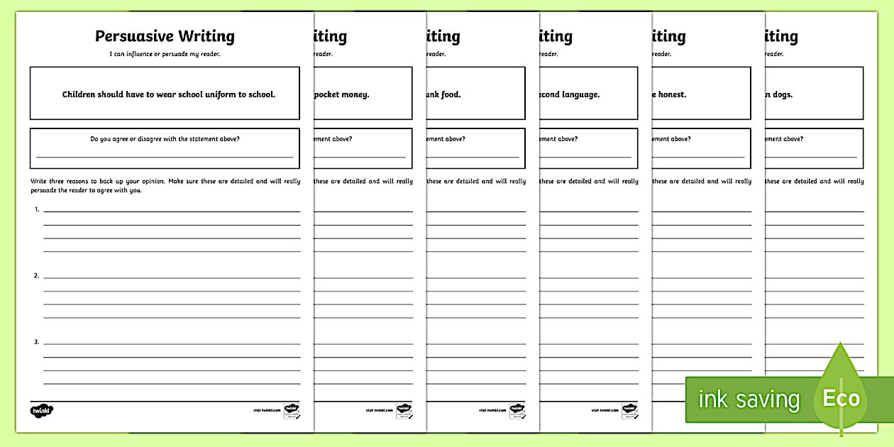 Persuasive Writing Activity Pack (teacher made) - Twinkl