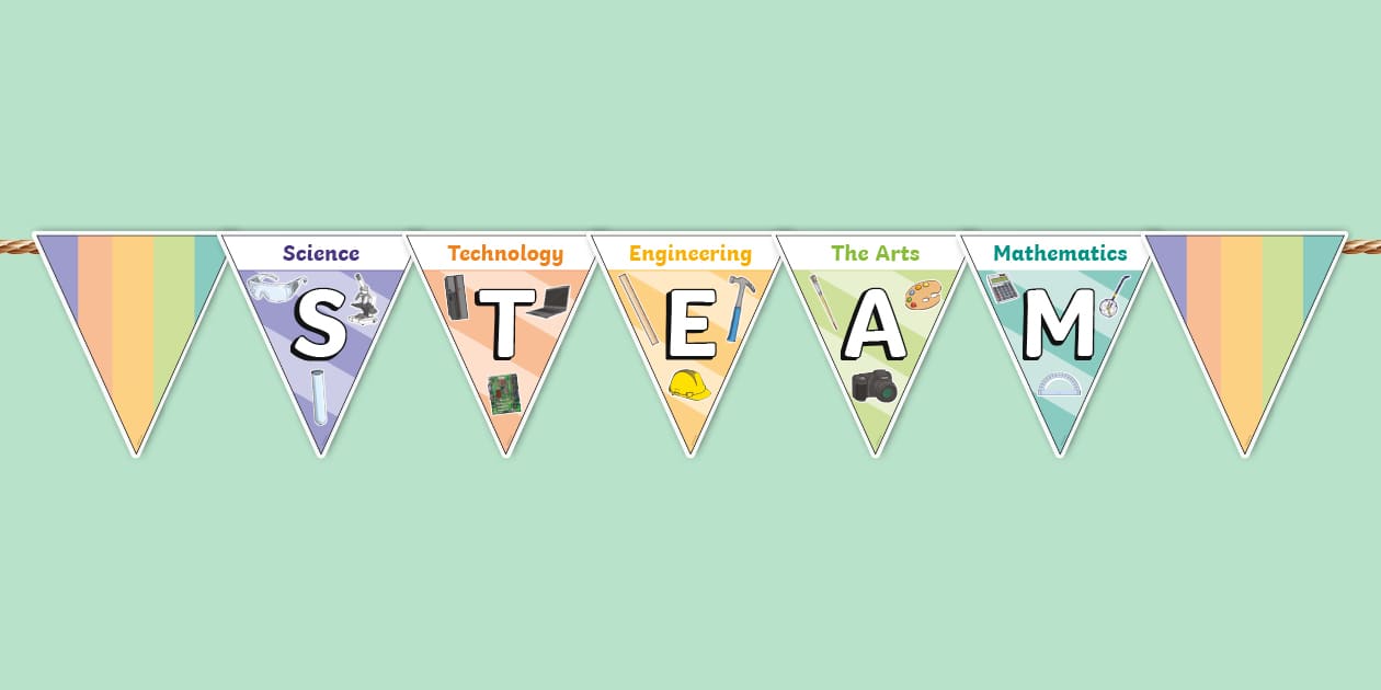 STEAM Display Bunting (teacher made) - Twinkl