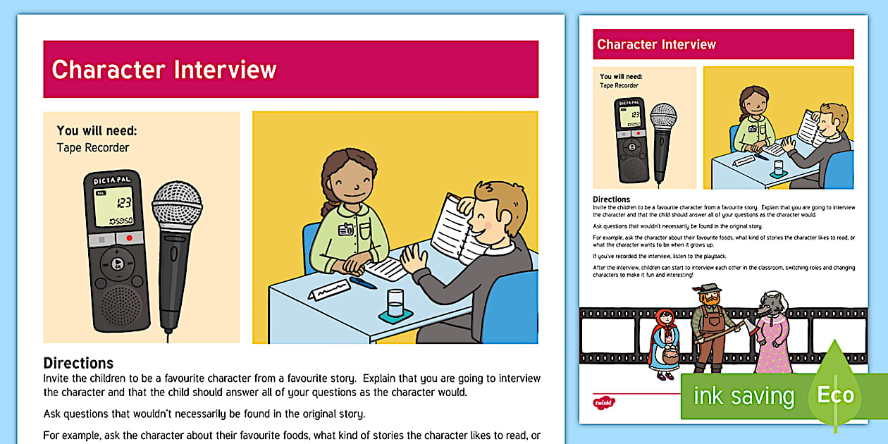 Character Interview Activity (teacher made) - Twinkl