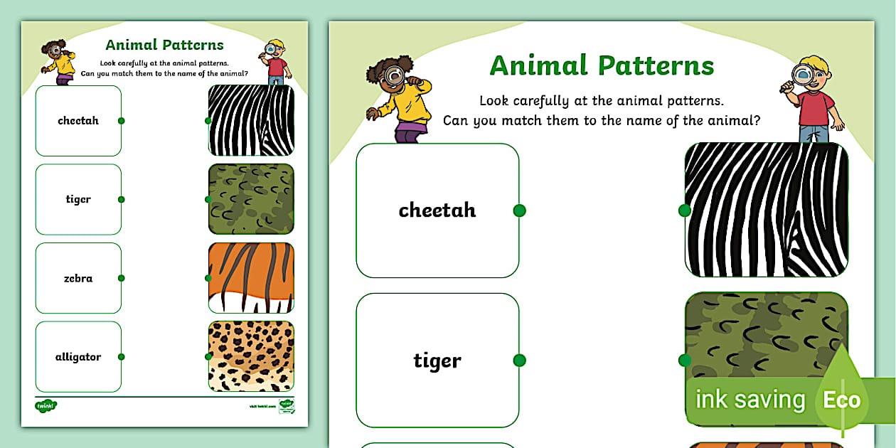 Animal Pattern Matching Activity (teacher made) - Twinkl Animal Pattern Matching Activity (teacher made) - Twinkl
