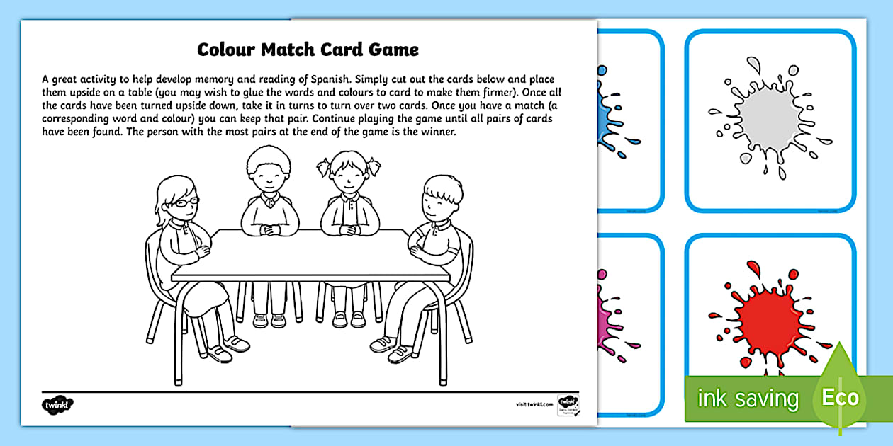 Spanish Colours match Game (teacher made) - Twinkl