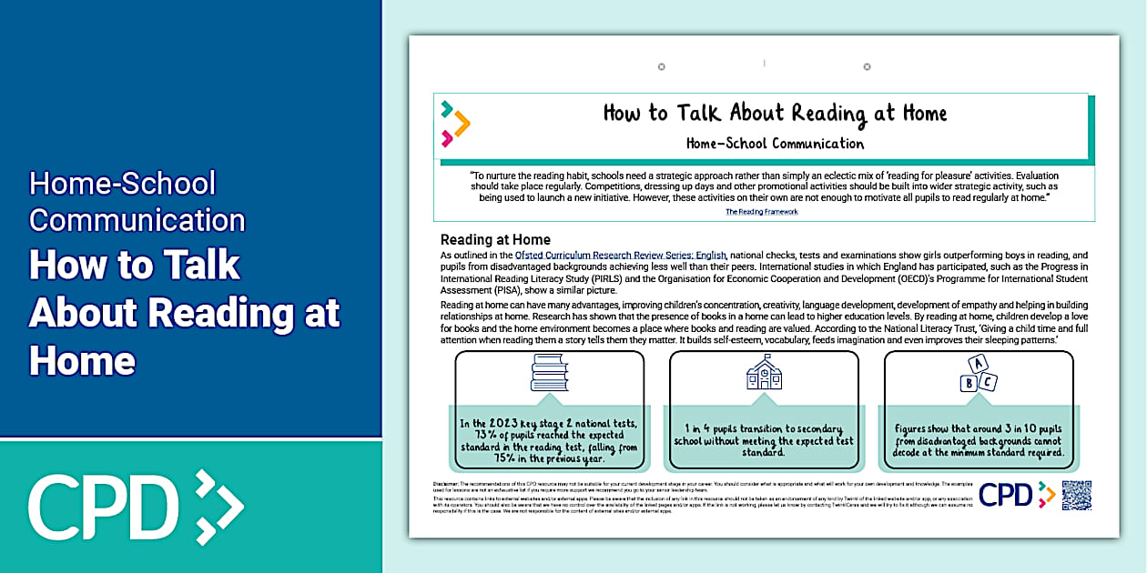 How to Talk About Reading at Home: Home-School Communication