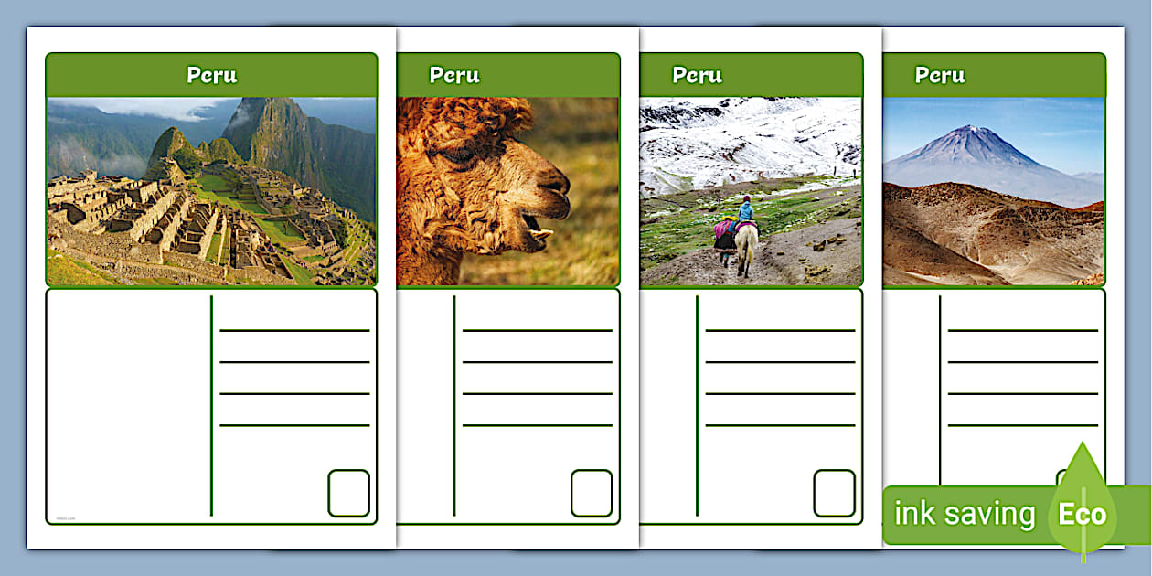 A Vibrant Collection Of Peru Postcards | Twinkl | KS2