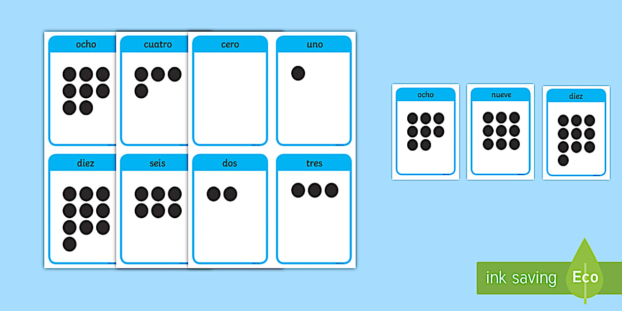 Tarjetas educativas: Números del 0 al 10 (teacher made)