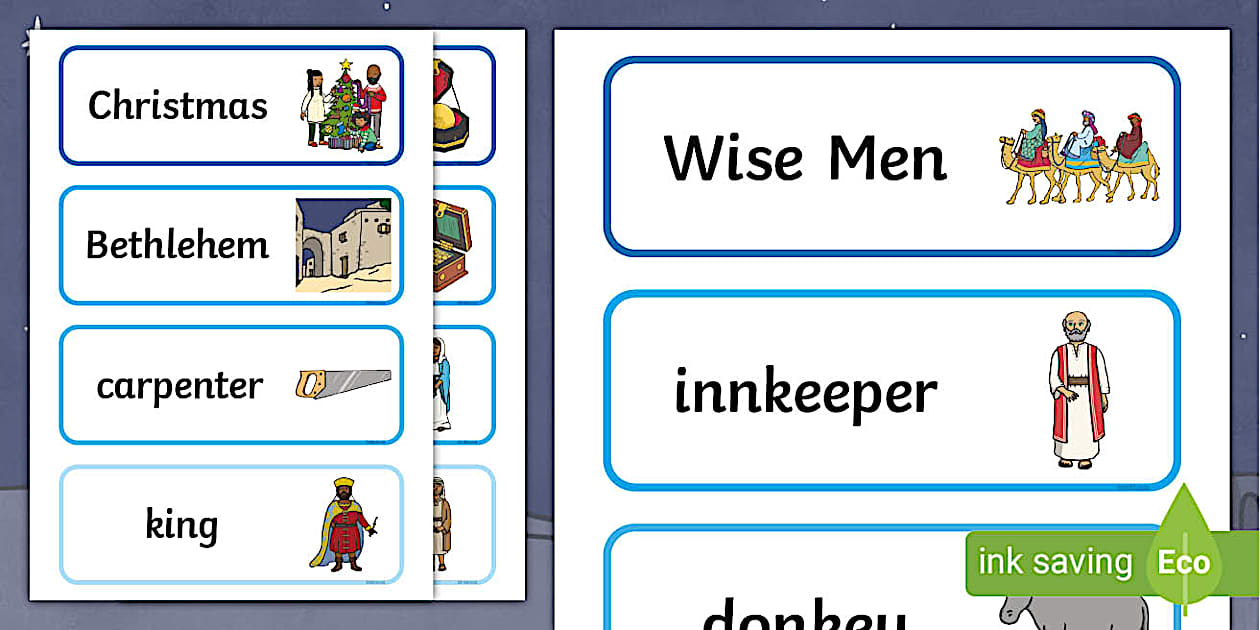Nativity Topic Words (Teacher-Made) - Twinkl