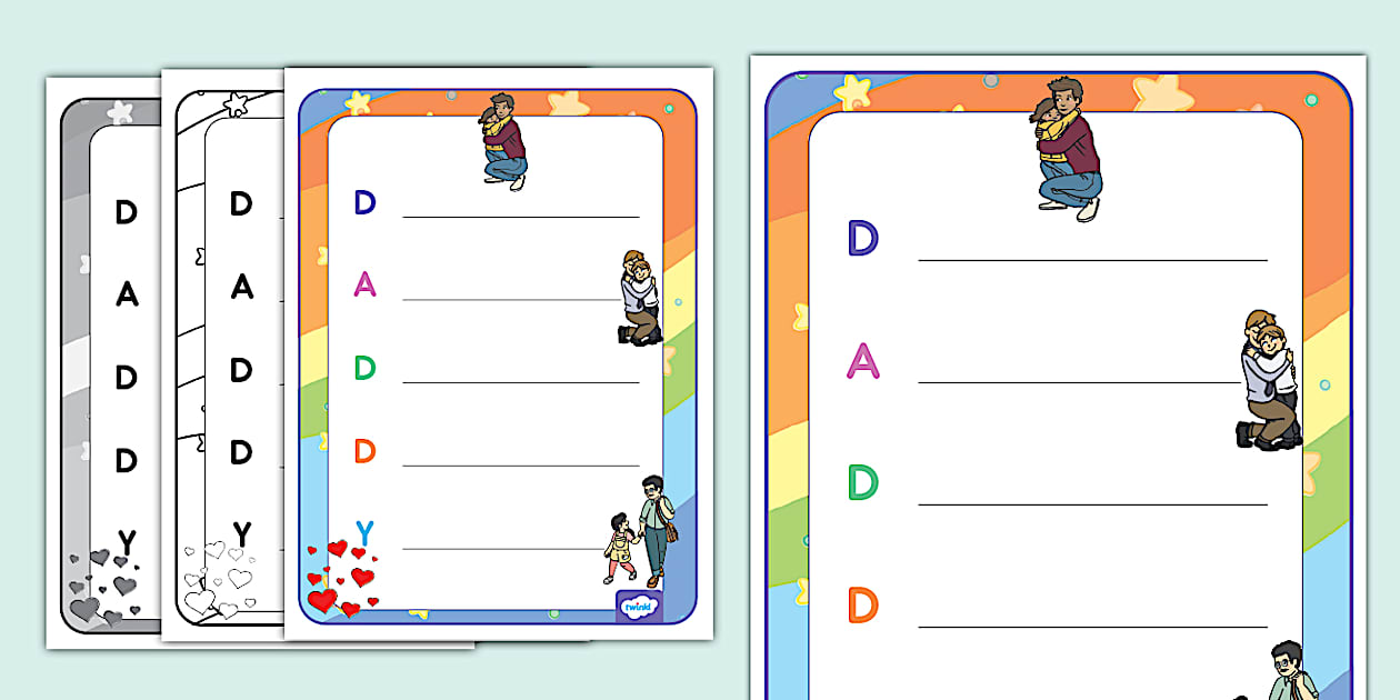 Father's Day Acrostic Poem - Twinkl Festivals - Twinkl