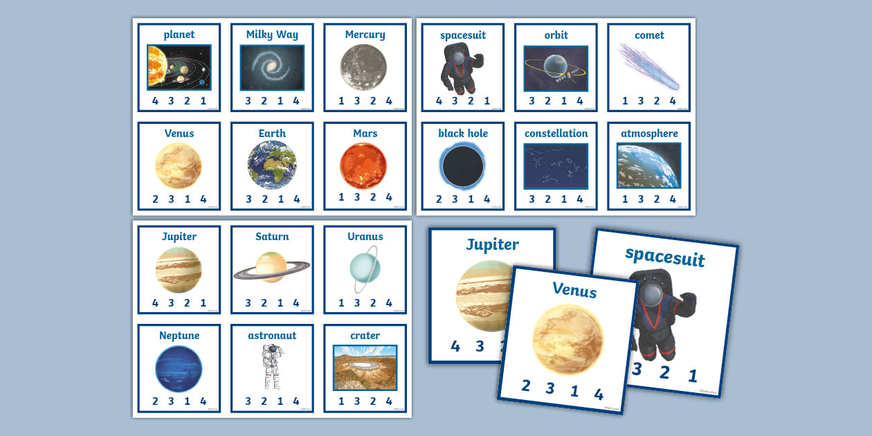 Space Syllables Clip Cards - Twinkl English