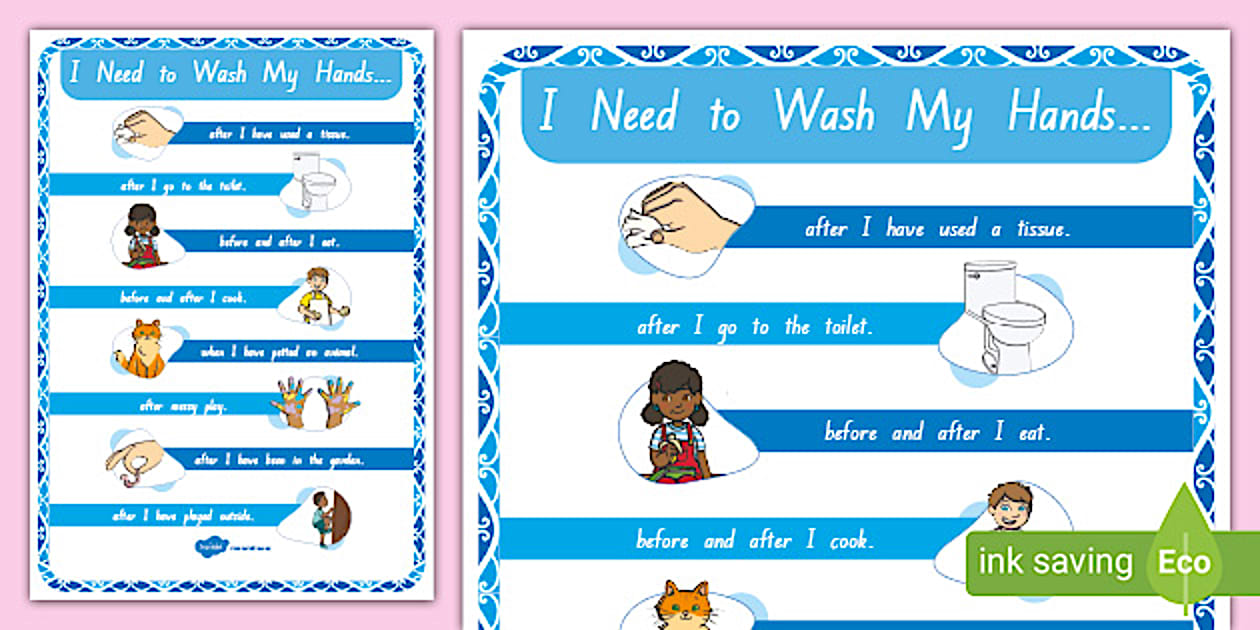 Hand Washing Poster (teacher made) - Twinkl