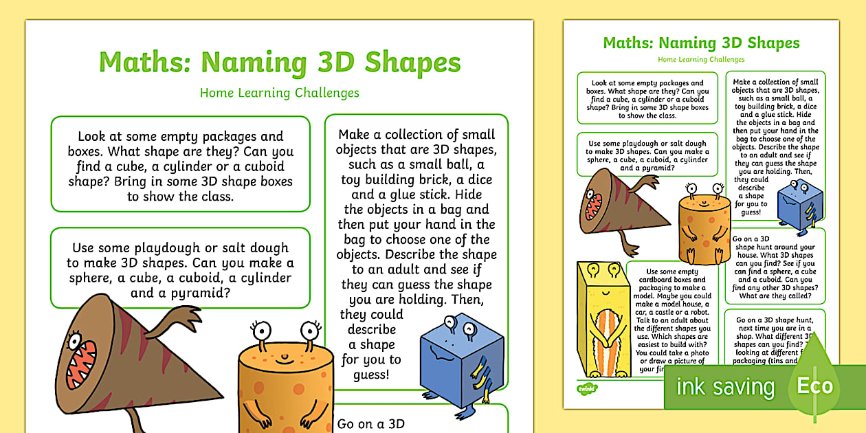 Editable EYFS Maths: Beginning to Use Mathematical Names for 'Solid 3D ...