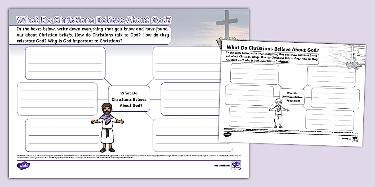 * NEW * KS1 What Do Christians Believe About God? Mind Map