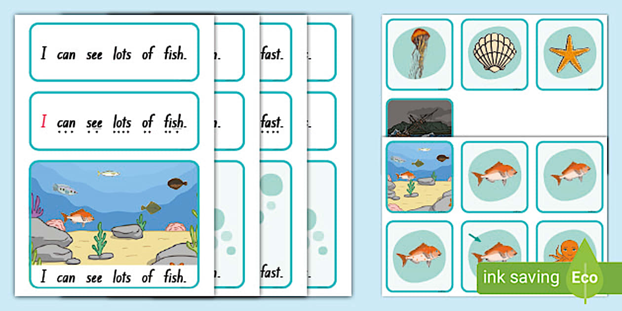 Under the Sea Simple Sentence (teacher made) - Twinkl