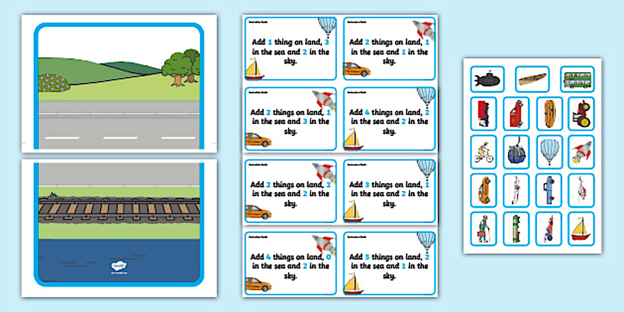 Transport Themed Sorting Cards (teacher made) - Twinkl