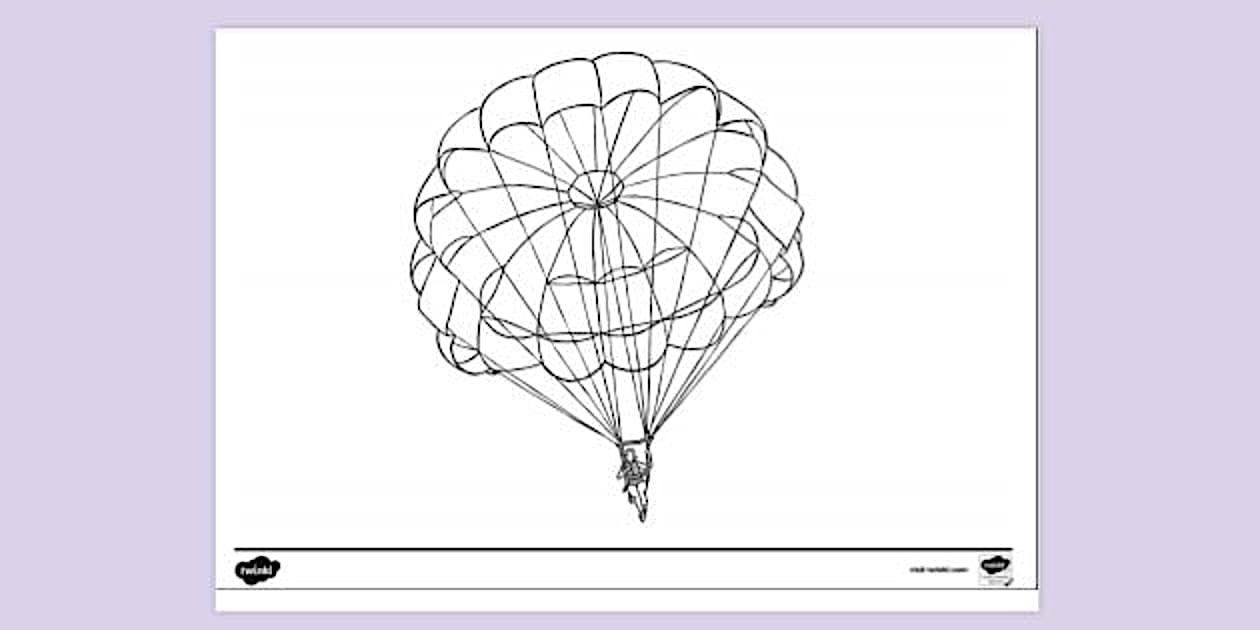Parachute Colouring Sheet | Colouring Pages (Teacher-Made)