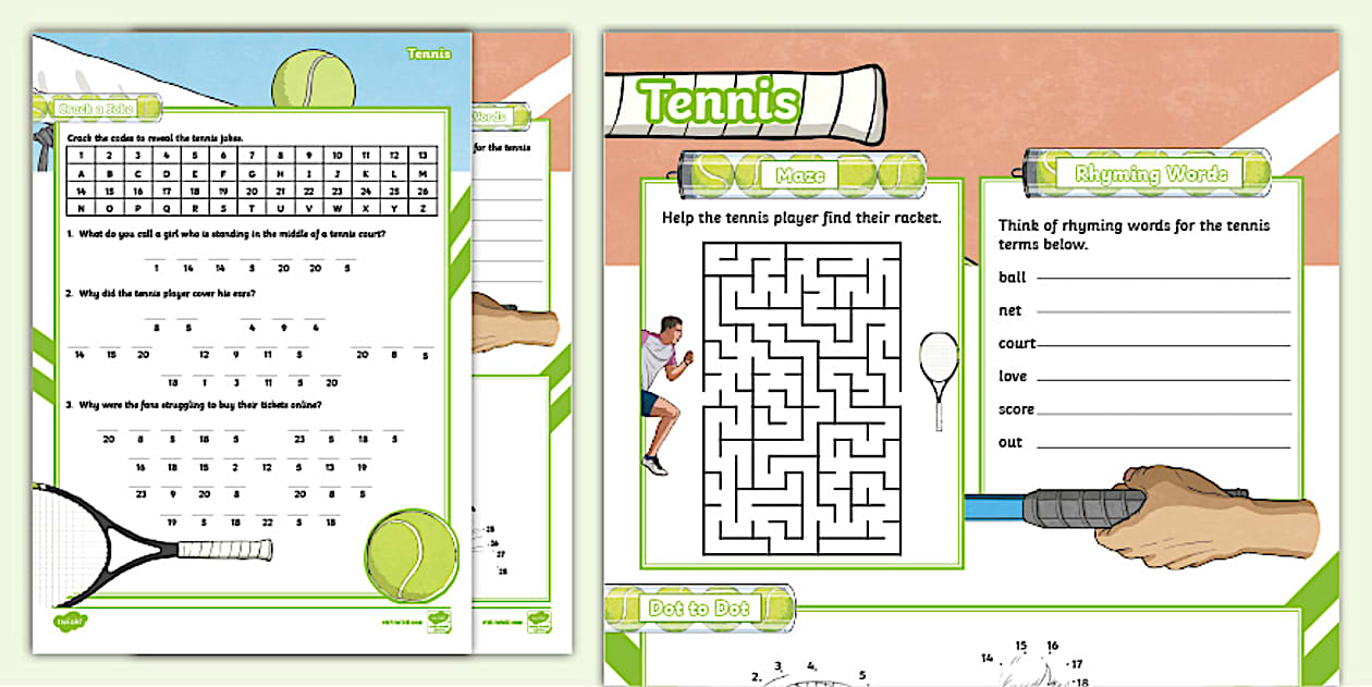 Tennis Boredom Buster - Sport - Puzzles (Teacher-Made)