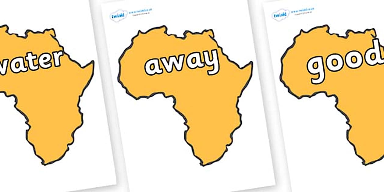 Cursive Next 200 Common Words on Africa (teacher made)