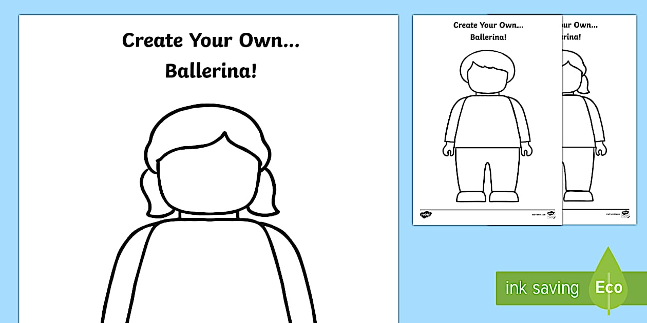 Create Your Own Building Brick Character Challenge Worksheet