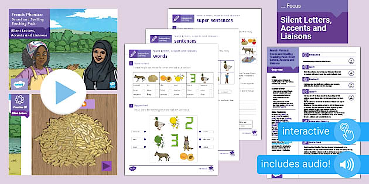👉 French Phonics: Sound and Spelling Teaching Pack Silent Letters ...