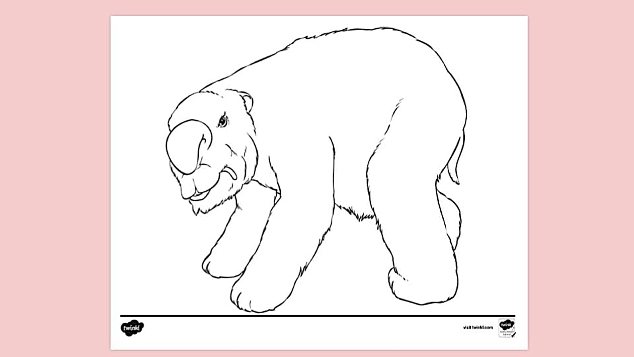 Diprotodon Colouring Sheet | Colouring Sheets