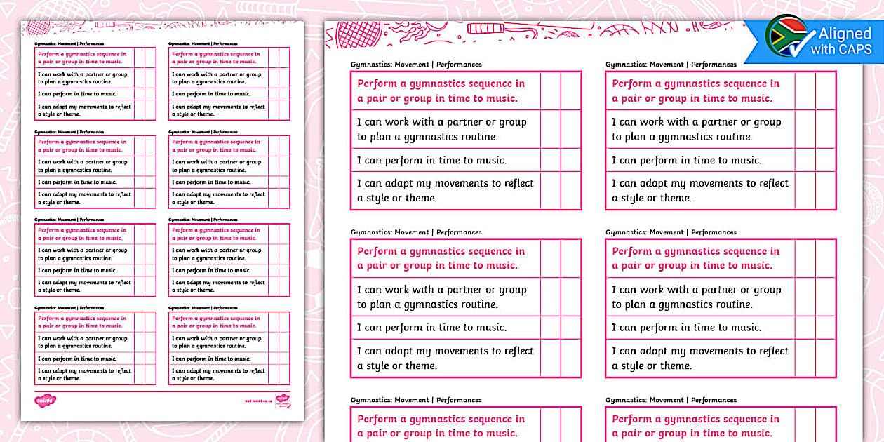 Grade 5 Term 3 Physical Education Gym Success Criteria