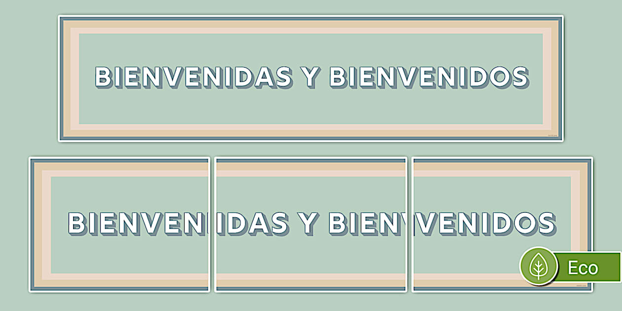Cartel: Bienvenidas y Bienvenidos - Temática 3D - Twinkl