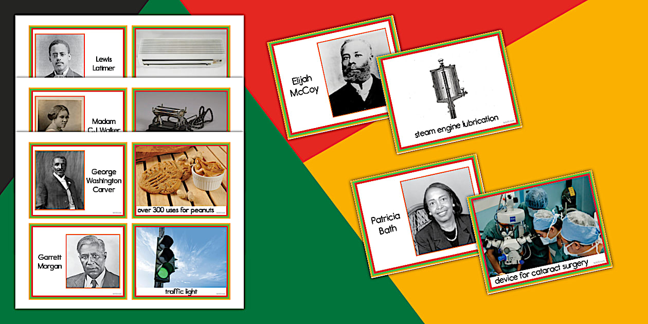 Black Inventors Matching Worksheet (teacher made) - Twinkl